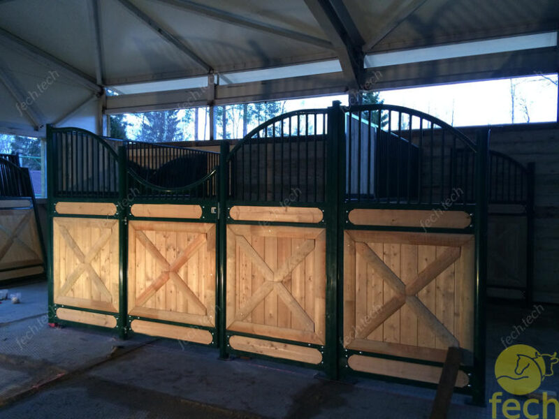 Stalls for horses half-open buy in Latvia Design stables equipment